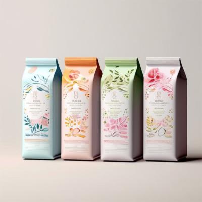 China OEM Service Accepted Zipper Top Custom Packaging 8 Side Seal Flat Bottom Bag Packaging Coffee Cereal Milk Powder Pouch for sale