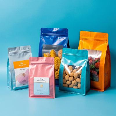 China PET VMPET PE Custom Zip Lock Reusable Stand Up Pouch Smell Proof Flat Bottom Food Packaging Food Bag OEM Service Accepted for sale