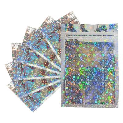 China Custom Order Zipper Bag Smell Proof Holographic Mylar Bag Printing Standup Food Pouch Packaging Food Electronic for sale