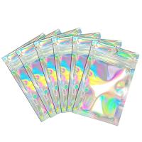 China Custom Order Zipper Bag Smell Proof Holographic Mylar Bag Printing Standup Food Pouch Packaging Food Electronic for sale