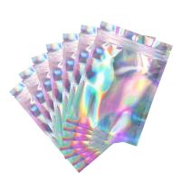 China Custom Order Zipper Bag Smell Proof Holographic Mylar Bag Printing Standup Food Pouch Packaging Food Electronic for sale