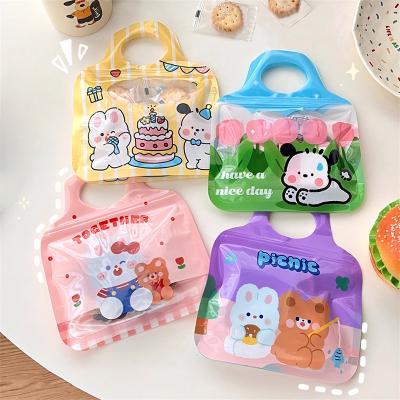 China Customized Color PE Plastic Bags Biodegradable Mylar Food Packaging Bags Resealable Zipper Holiday Gift Candy Snack Packaging for sale