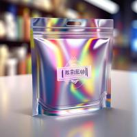 China Customized Size Zipper Bag Digital Printing Holographic Aluminum Foil Plastic Mylar Bag Biodegradable Food Packaging Bag for sale