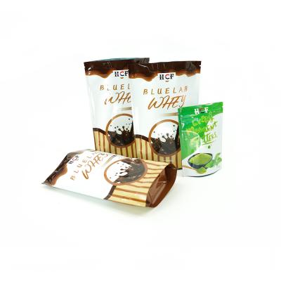 China Food Industrial Custom Size Accepted 250g Stand Pouch Zip Lock Closure Bottom Gusset Packaging for Chocolate Powder Milk for sale