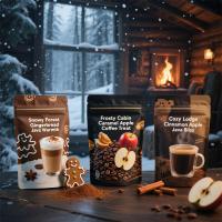 China Chocolate Biodegradable Coffee Packaging Plastic Bags Custom Logo Valve Self Supporting Zipper Flavor Variety Assortment for sale