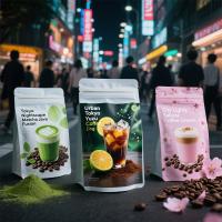 China Chocolate Biodegradable Coffee Packaging Plastic Bags Custom Logo Valve Self Supporting Zipper Flavor Variety Assortment for sale