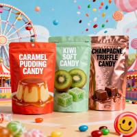 China PE AL Custom Printed Bag 280g Stand Resealable Holographic Mylar Pouch Smell Proof Packaging Food Snack Nuts Milk Nuts Foil for sale
