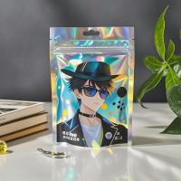 China Zipper Top Custom Printing Biodegradable Reusable Holographic Mylar Bag Aluminum Foil Pouch Plastic Bag Customized Logo for sale