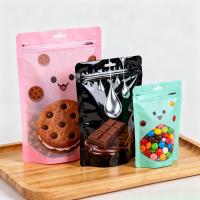China Customized Size Industrial Food Matte Glossy PE Plastic Food Grade Mylar Bag Zipper Window Printing Stand Pouch Smell Proof for sale