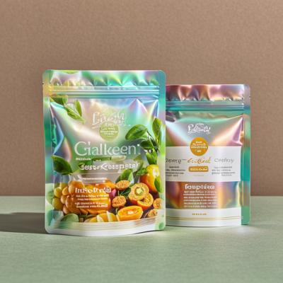 China Recyclable Custom Printed Packaging Plasticbag Stand Resealable Packaging Holographic Mylar Pouch Smell Proof 280g Food Snack Nuts Foil Bag Other Food for sale