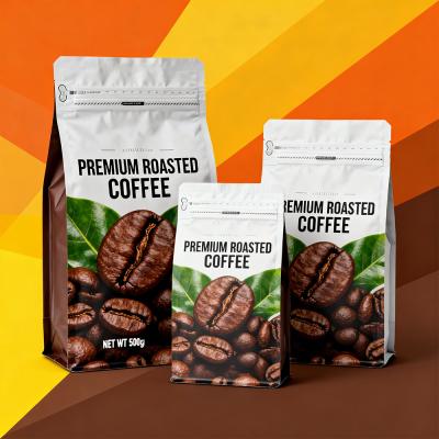 China Stand Up Pouch Custom 8 Side Sealed Flat Bottom Bags Matte Glossy Holographic Mylar PE Packaging for Dried Fruit Nuts Snacks Tea for sale