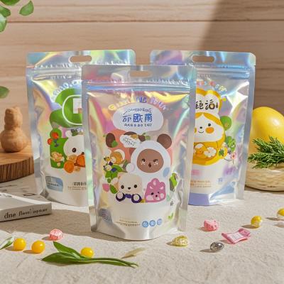 China Food Industrial Custom Order Packaging Plastic Bag Customized Printed Biodegradable Food Grade Packaging Snack Nuts Bag Stand up Pouch Holographic Mylar Bag for sale