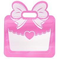 China PET Plastic Custom Printing Self Supporting Packaging Bow High End Children Gift Bag Biodegradable Food Grade Mylar Bag for sale