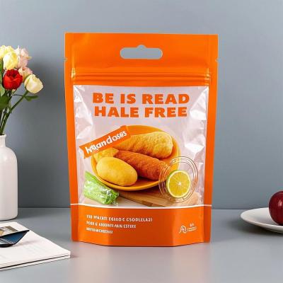 China Snack Packaging Plastic Bag Custom Various Flavors Holographic Mylar Bag Flat Bottom Childlock Zip Pouch Gravure Printing for sale