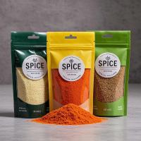 China Customized Logo Printing Stand Up Pouch Food Powder Packaging Aluminum Foil Environmentally Friendly Food Grade Spices Plastic Mylar Bag for sale