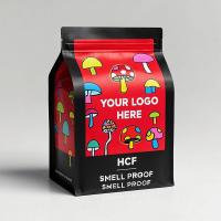 China Recyclable Custom Order Holographic 35g Smell Proof Zipper Mylar Bag Biodegradable Packaging Stand Up Plastic Chocolate Biscuit for sale