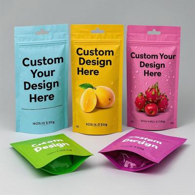 China Food Snack Packaging Customized Biodegradable Plastic Bags Zipper Protein Powder Foil Stand Smell Proof Pouch 3.5g Mylar for sale