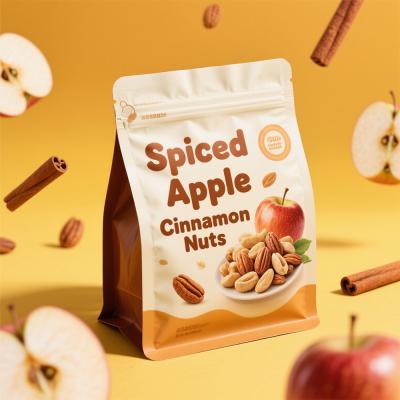 China Food Industrial Stand Up Pouch Printed Matte Soft Touch Aluminum Foil Packaging Bags for Flavored Candy Nuts Tea Coffee for sale