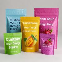China Customized Logo Printing PE Plastic Food Grade Hologram Mylar Bag Zipper Stand Pouch Packaging Candy Snacks Gravure Printing for sale