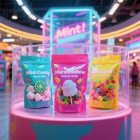 China Noodle PE Plastic Customized Food Grade Aluminum Film Smell Proof Stand Up Pouch Candy Cake Packaging Bright Matte Metal Bag for sale