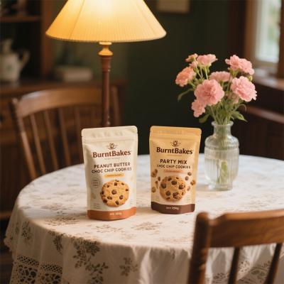 China Food Industrial Custom Logo Printing Smell Proof Biodegradable Biscuit Whey Protein Powder Candy Packaging Plastic Bag with Window for sale