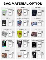China Food Industrial Custom Logo Printing Smell Proof Biodegradable Biscuit Whey Protein Powder Candy Packaging Plastic Bag with Window for sale