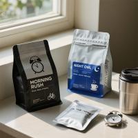 China PET VMPET PE Material Structure Food Grade Biodegradable Coffee Bags Custom Coffee Packaging Mylar Bag Plastic Bag Air Valve for sale