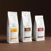 China Stand Up Pouch PE Plastic Matte Food Packaging Bags Custom Logo Embossed Flat Bottom Coffee Protein Powder Packaging Pouch for sale