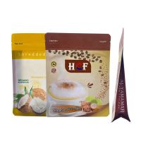China Food Industrial Customized Coffee Bean Flat Resealable Packaging Bag Customized Logo Printing Clear Window Powder Packaging for sale