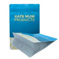 China Food Industrial Customized Coffee Bean Flat Resealable Packaging Bag Customized Logo Printing Clear Window Powder Packaging for sale