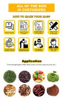 China Custom Order Stand Up Resealable Zipper Plastic Bags for Cashews Cranberries Blueberries Food Packaging Custom Printing for sale