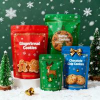 China Gravure Printing Zipper Bag Crisp Layer Pressure Laminated Printed Christmas Flavor Biscuit Packaging Foodgrade Proof Standpouch Fresh Keeping for sale