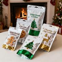 China Gravure Printing Zipper Bag Crisp Layer Pressure Laminated Printed Christmas Flavor Biscuit Packaging Foodgrade Proof Standpouch Fresh Keeping for sale