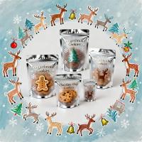 China Zipper Top Sealing Printed Christmas Patterns Food Packaging Bag Plastic Mylar Bag Biscuit Candy Snack PET AL PE Material Logo for sale
