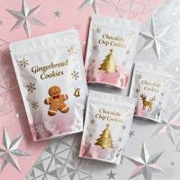 China Zipper Top Sealing Printed Christmas Patterns Food Packaging Bag Plastic Mylar Bag Biscuit Candy Snack PET AL PE Material Logo for sale
