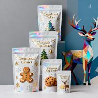 China Gravure Printing Food Grade Christmas Pattern CMYK Embossing Hotstamping Laminated Plastic Packaging Bag Various Flavors for sale