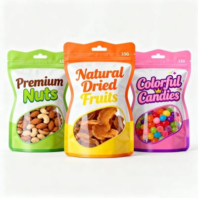 China Stand Up Pouch Zipper Lock Customized Food Grade Packaging Bags for Protein Powder Candy Biscuit Packaging Mylar Bags for sale