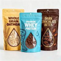 China Canned Food Packaging Plastic Bag Custom Logo Glossy CMYK Full Color HD Printing Laminated Mylar Bag Transparent Window Shape for sale