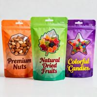 China Customized Logo Printing Food Safety Matte PE AL Packaging Zipper Stand Pouch for Dried Fruit Jelly Laminated Plastic Bag for sale