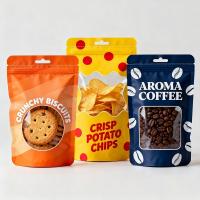 China Customized Logo Printing Digital Matte Food Packaging Bag Embossed Print Matte Holographic Mylarbag Biodegradable Resealable Packaging Flavors Of Snacks for sale