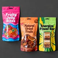 China Customized Logo Printing Digital Matte Food Packaging Bag Embossed Print Matte Holographic Mylarbag Biodegradable Resealable Packaging Flavors Of Snacks for sale