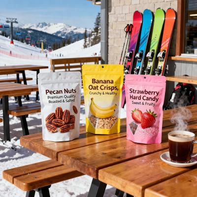 China Food Grade Ziplock Resealable Custom Printed Mylar Bag Customized Logo Printing for Various Food Snack Nuts Powder Packaging for sale