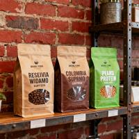China Food Industrial Custom Order PE Laminated Plastic Snack Bag Standpouch Packaging Hanginghole Flavor Dried Fruit Oat Powder for sale