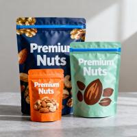 China Customized Color Zipper Bag Plastic Packaging Biodegradable Snack Bag Aluminum Foil Composite Mylar Bag for Nut Packaging for sale
