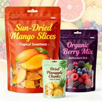 China Customized Color Zipper Bag Plastic Packaging Biodegradable Snack Bag Aluminum Foil Composite Mylar Bag for Nut Packaging for sale