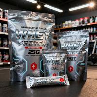 China Food Industrial Custom Logo Holographic Mylar Ziplock Bag Whey Protein Powder Packaging Priority Shipping Worryfree Logistics for sale