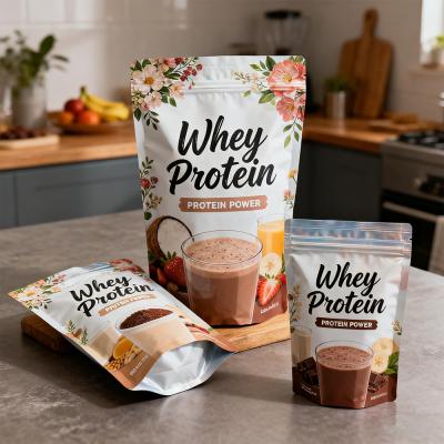 China Sushi Custom Size Accepted Plastic Bag Printing Pack Custom Flavor Whey Protein Powder Pouch Stand Food Mylar Bag Delivery for sale