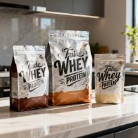 China Accepted Logo Biodegradable Printed Food Packaging Plastic Bag Ziplock Resealable Ideal for Whey Protein Powder Storage for sale
