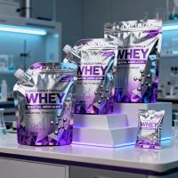China Accepted Logo Biodegradable Printed Food Packaging Plastic Bag Ziplock Resealable Ideal for Whey Protein Powder Storage for sale