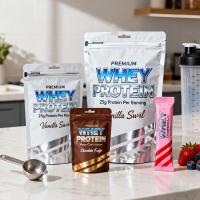 China Zipper Bag Custom Size Accepted Custom Packaging Bag Logo VU Standing Pouch Soft Food Packaging Whey Protein Powder Bags for sale